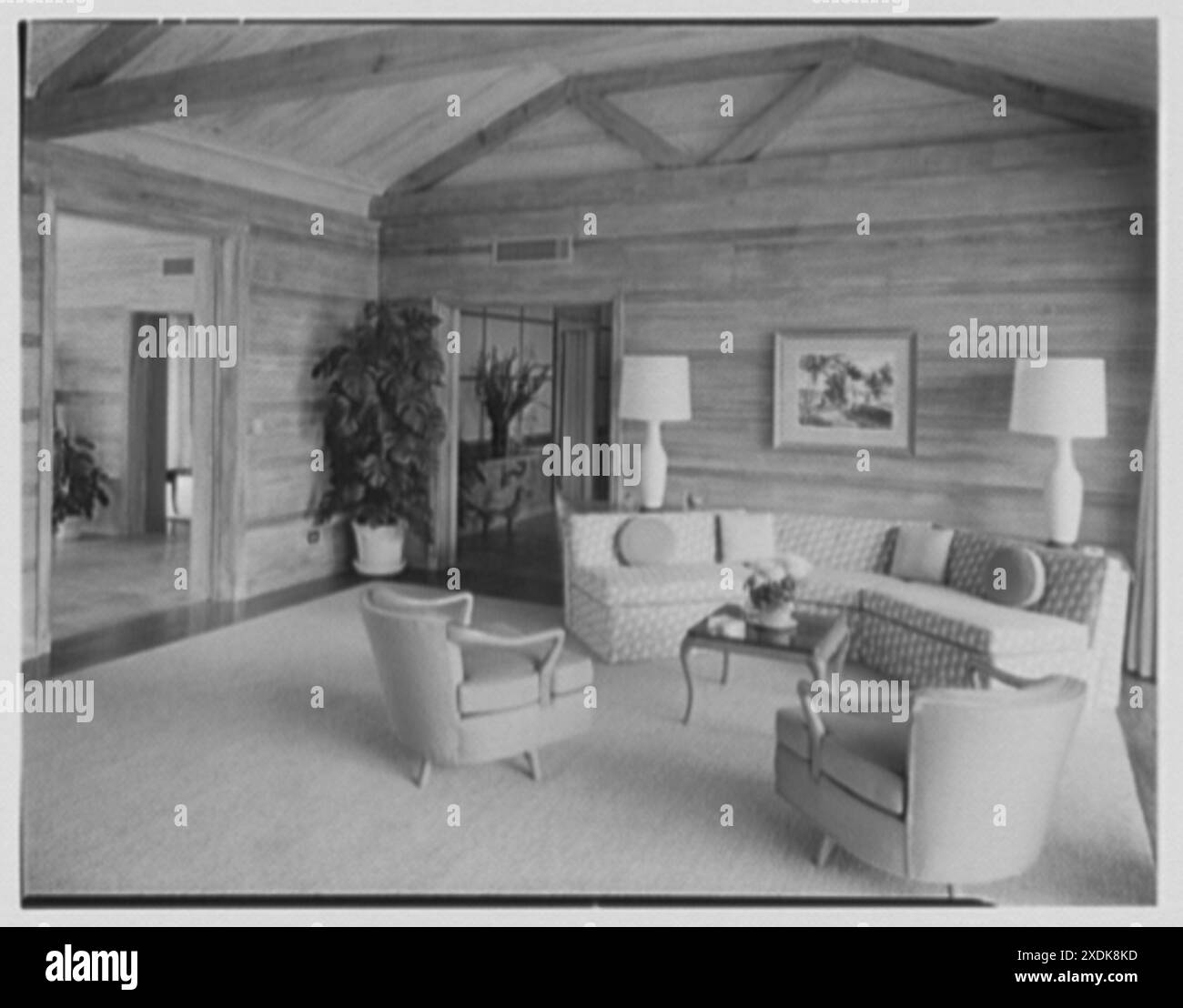 Charles B. Bolton, residence at 1290 S. Ocean Blvd., Palm Beach. Living ...