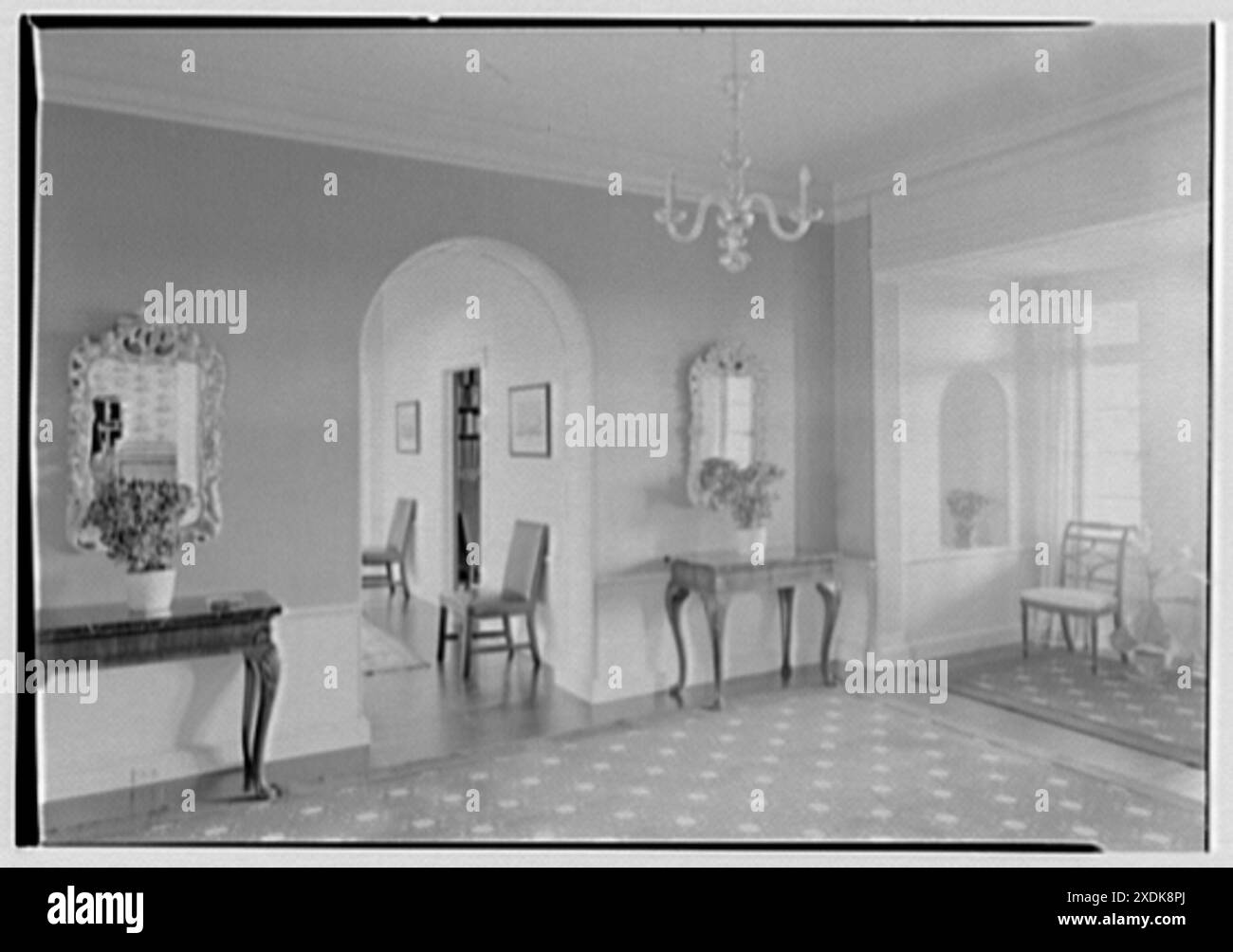 Bernard Peyton, residence in Princeton, New Jersey. Entrance hall ...