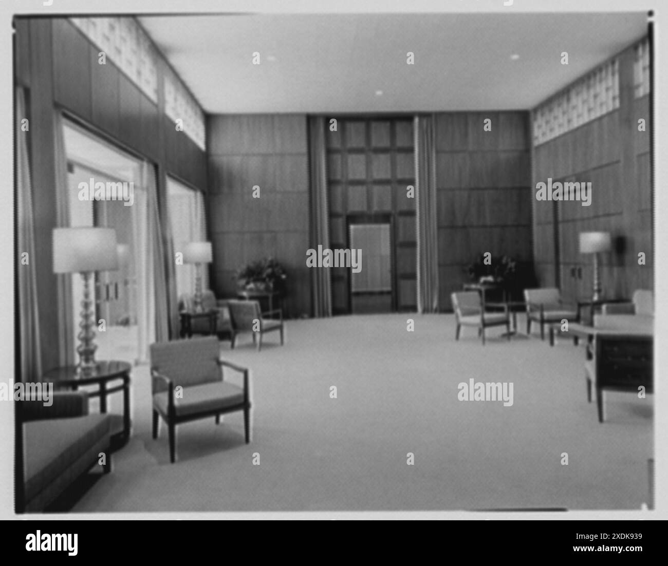 Crematory, Greenwood Cemetery, Brooklyn, New York. Ceremony room, with ...