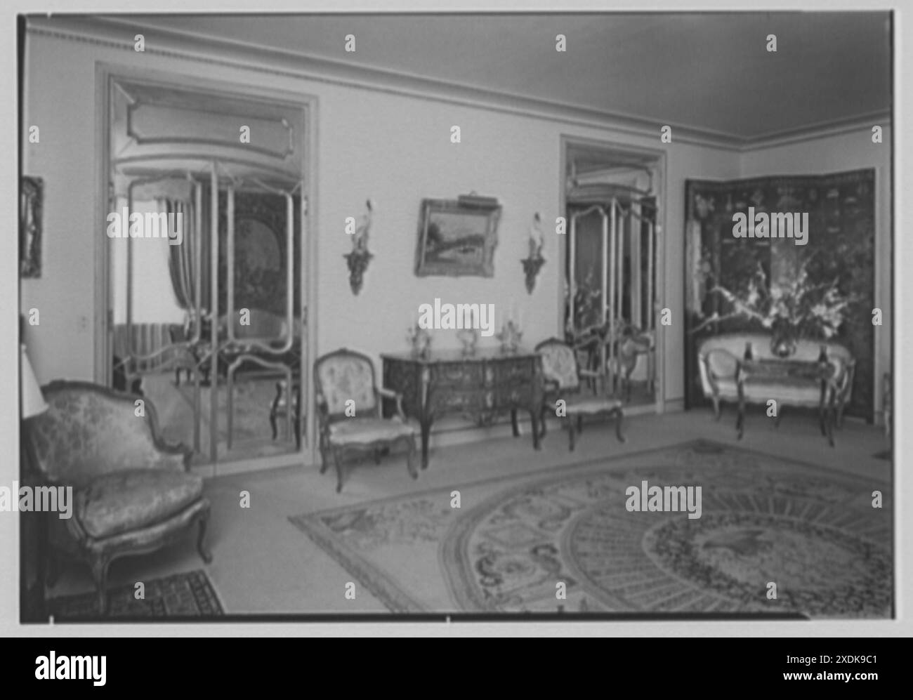 George Gregory, residence at 903 Park Ave., New York City. Large salon ...