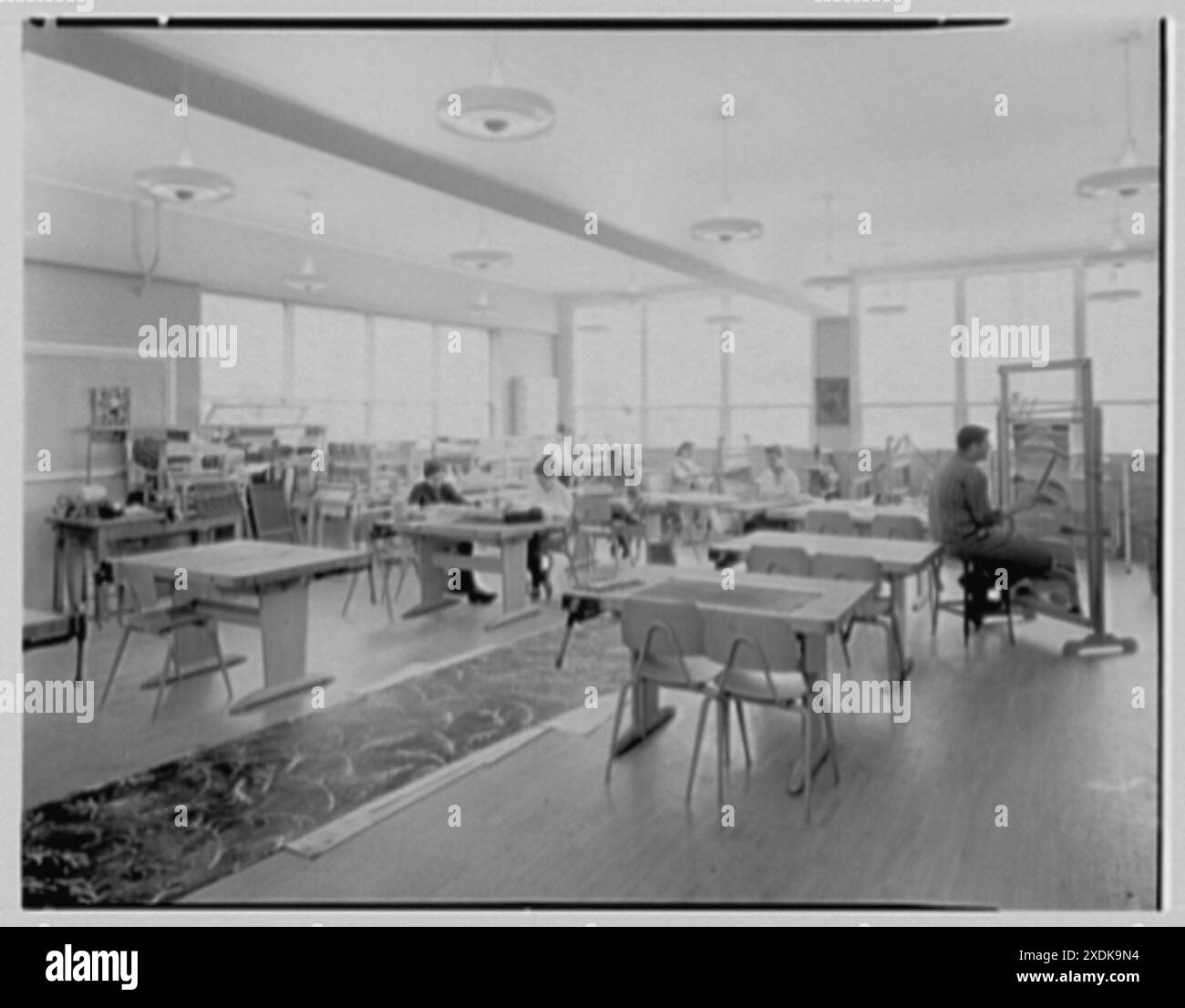 Montclair State College, Montclair, New Jersey. Fabric studio. Gottscho ...