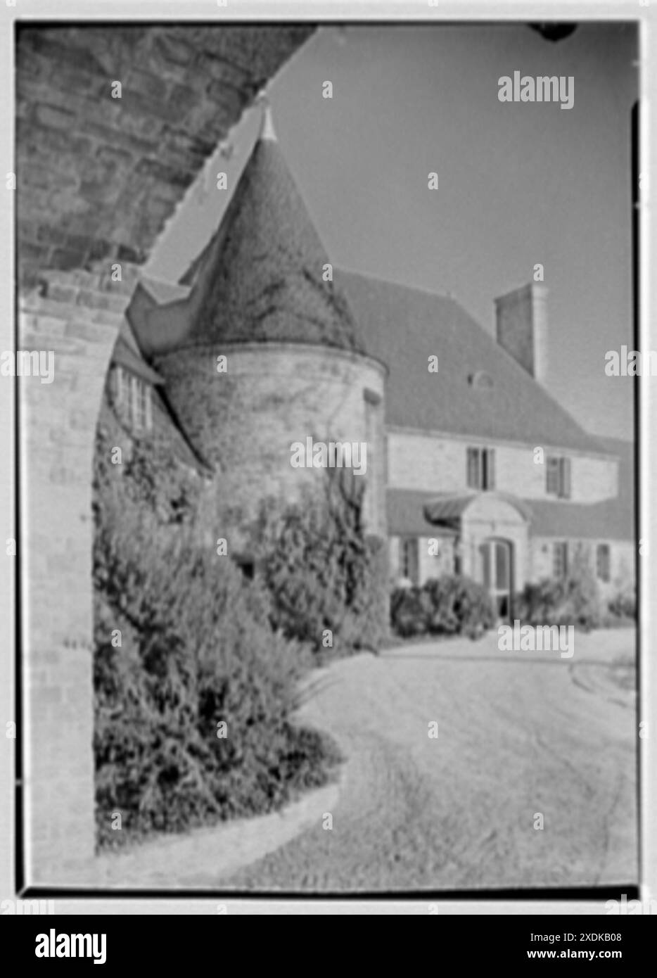 Rush Sturges, residence in Wakefield, Rhode Island. Detail, through ...
