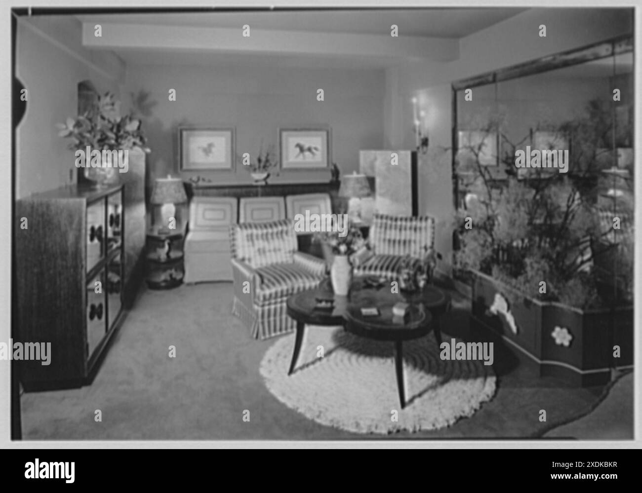 Albert Tramer, residence at 141 E. 56th St., New York City. Living room ...