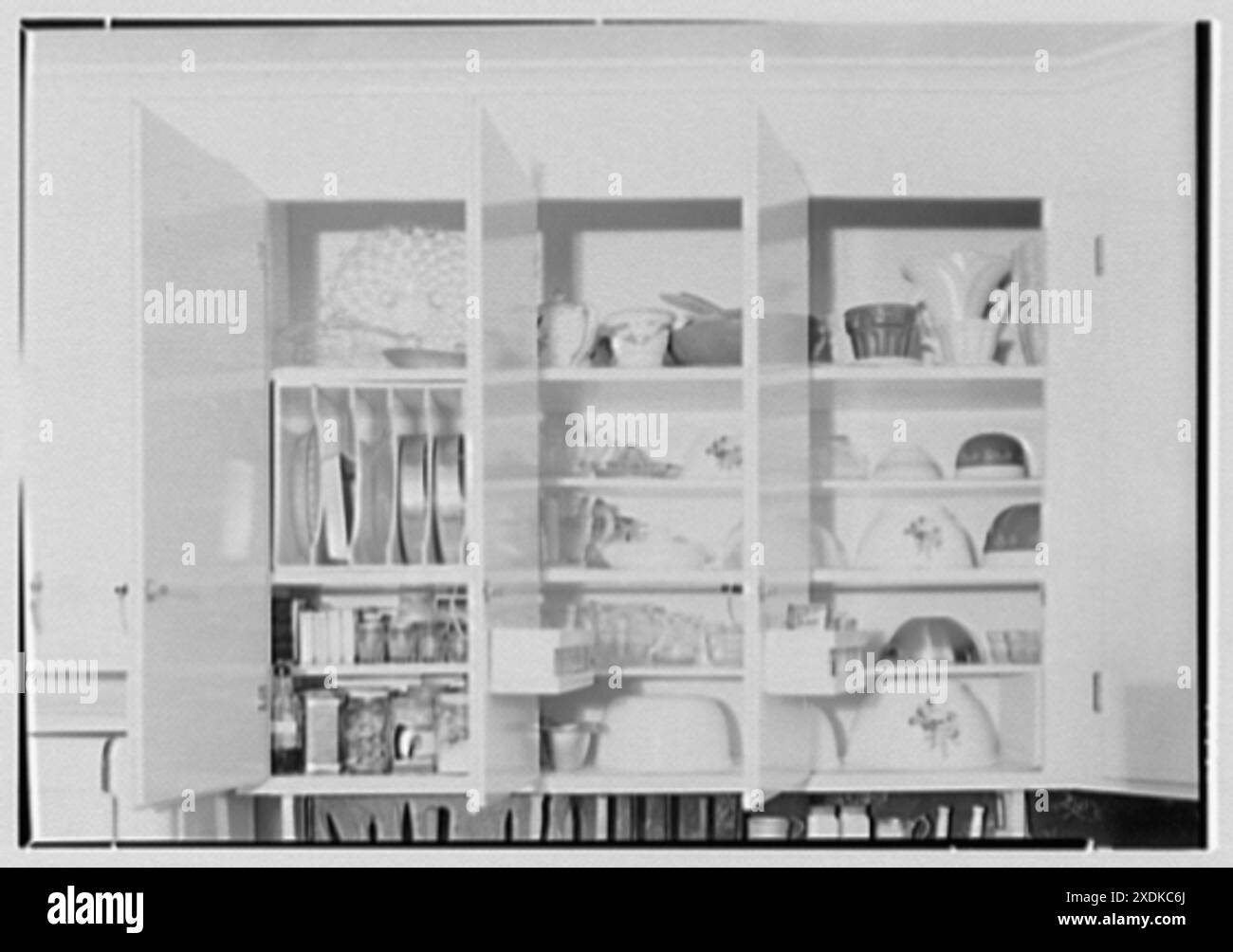 Harold Henry, residence in Eden, New York. Kitchen, detail II. Gottscho ...