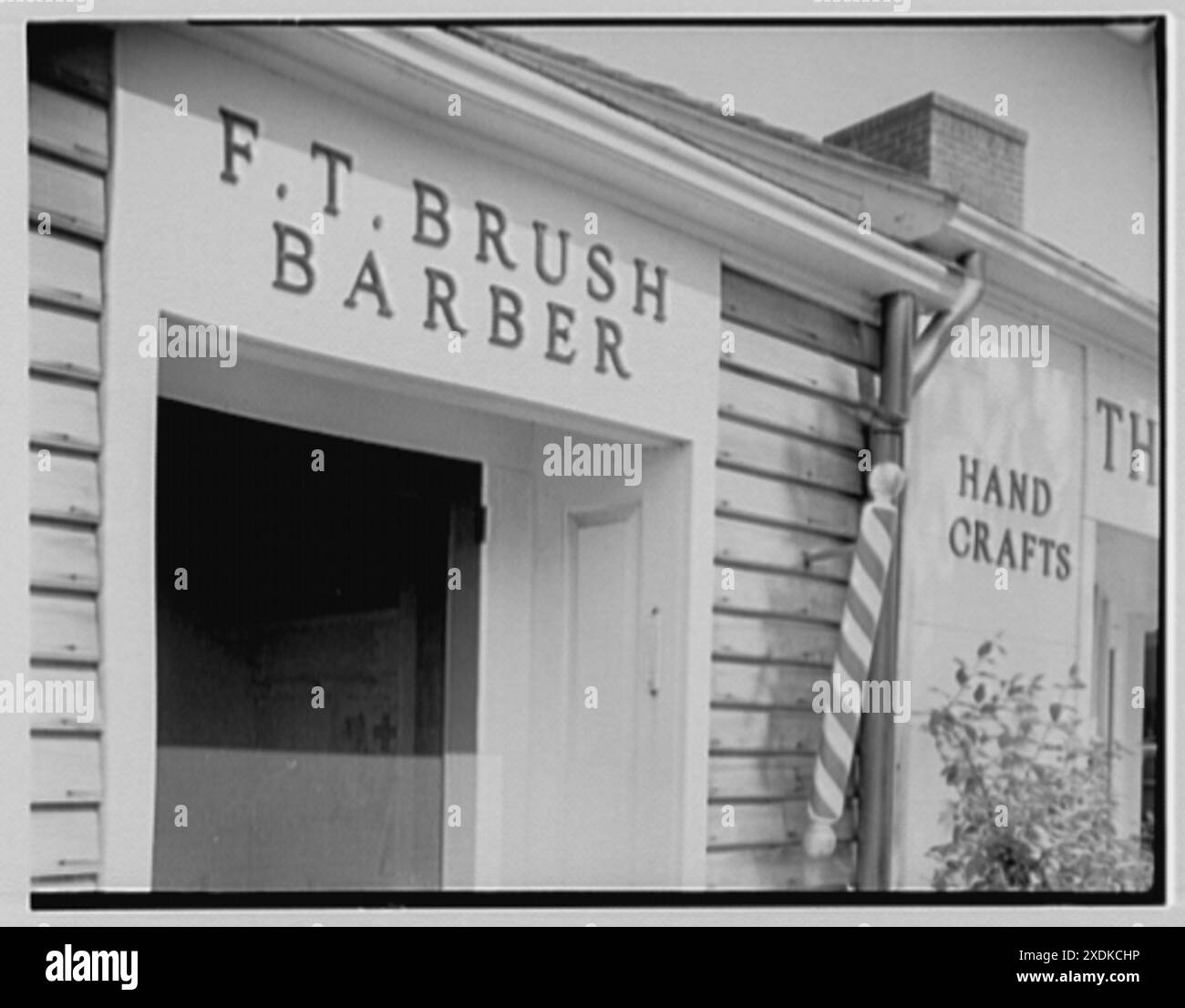 Stony Brook, Long Island. Barber sign. Gottscho-Schleisner Collection ...