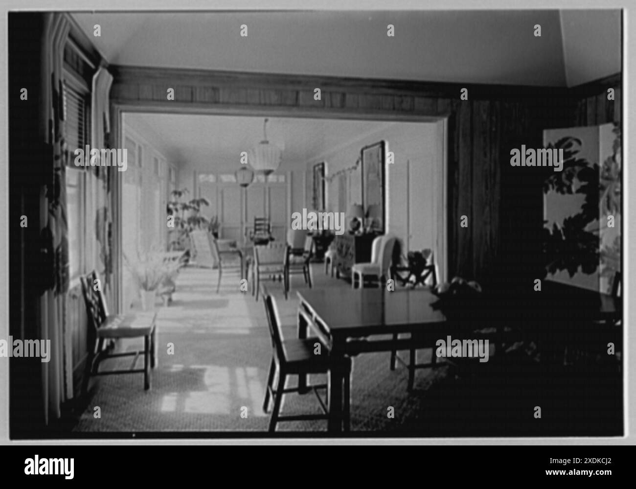 Mrs. Worthington Scranton, residence in Hobe Sound, Florida. Dining ...