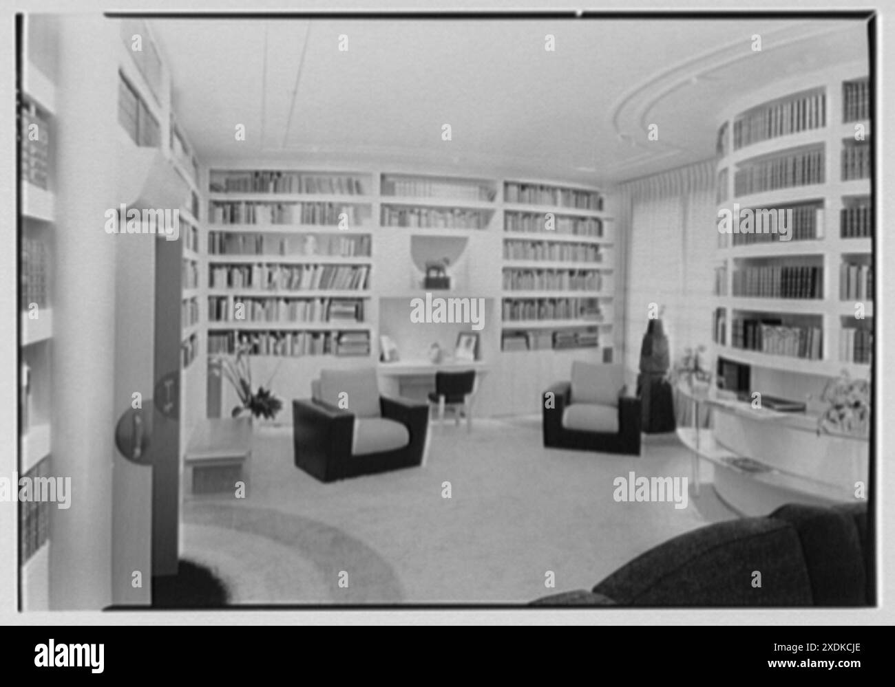 William Burden, Jr., residence at 10 Gracie Sq., New York City. Library ...