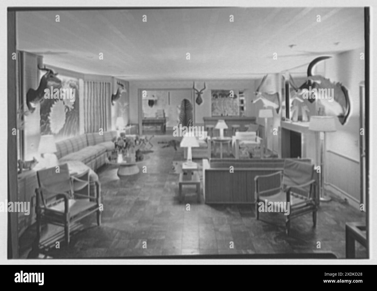 George Vanderbilt, residence in Sands Point, Long Island. Game room ...