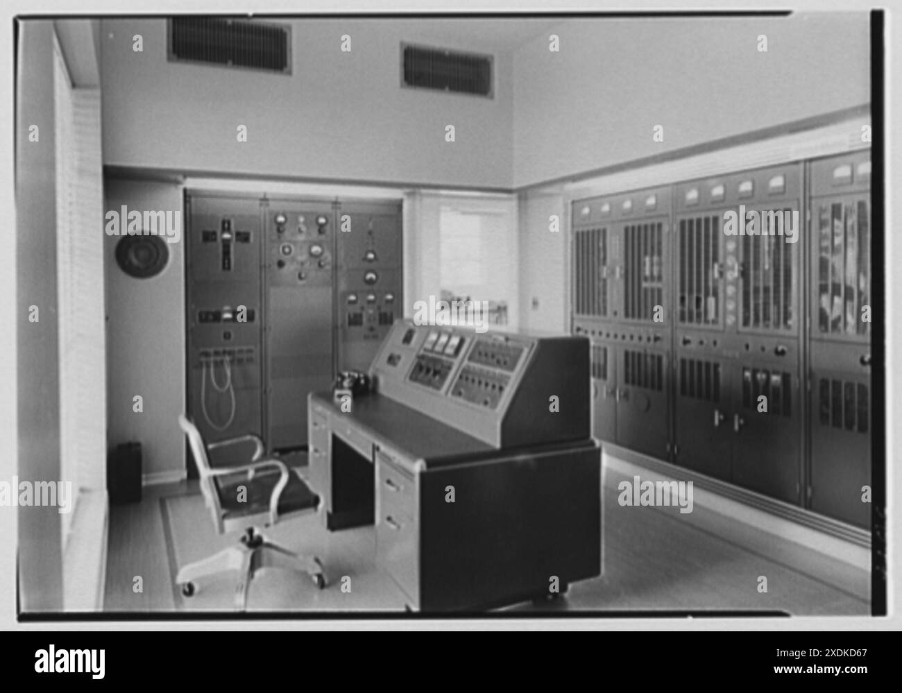 WIOD Radio transmitter building, Miami Beach, Florida. Interior ...