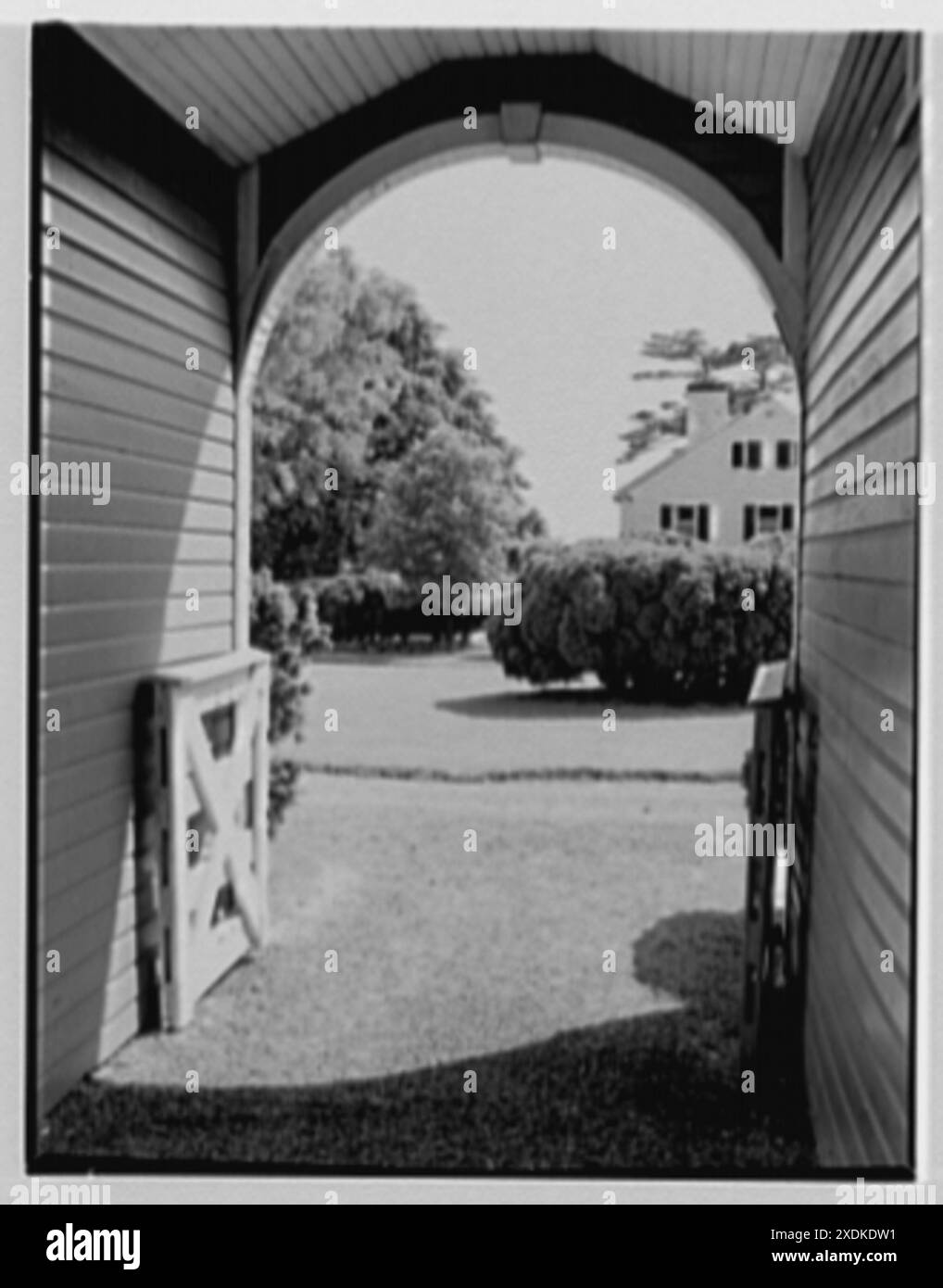 J. Seward Johnson, residence in Oldwick, New Jersey. Through stable ...