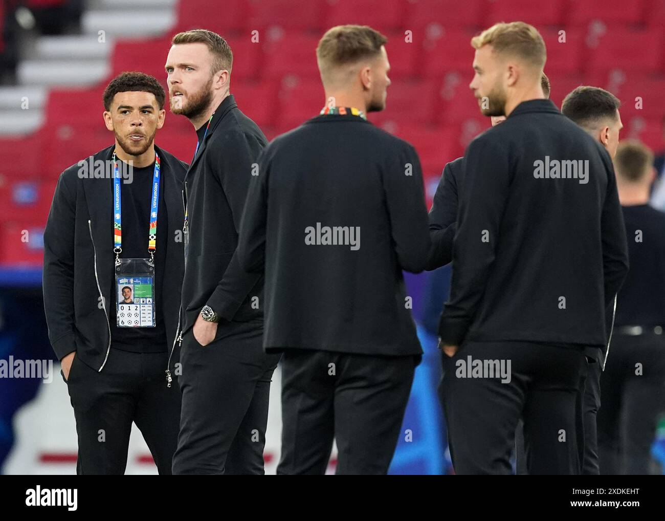 Scotland's Che Adams and goalkeeper Zander Clark ahead of the UEFA Euro ...