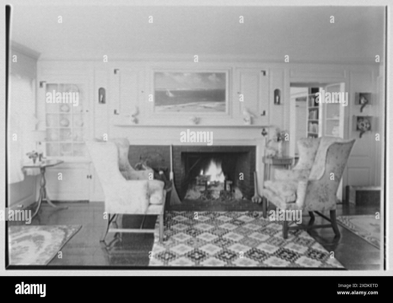 Richard Tyner, residence in Chatham, Massachusetts. Library, to ...