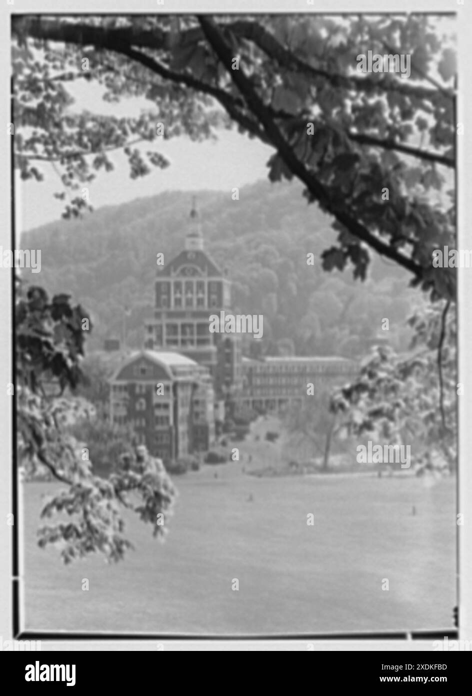 The Homestead, Hot Springs, Virginia. Tower and west facade, framed ...
