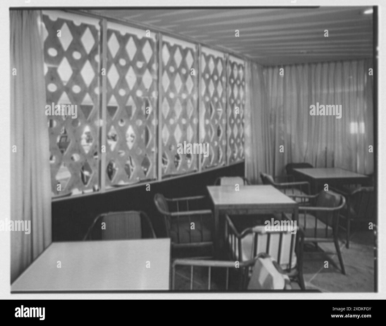 Steamship Brasil, Moore McCormack Line. Card room. Gottscho-Schleisner ...