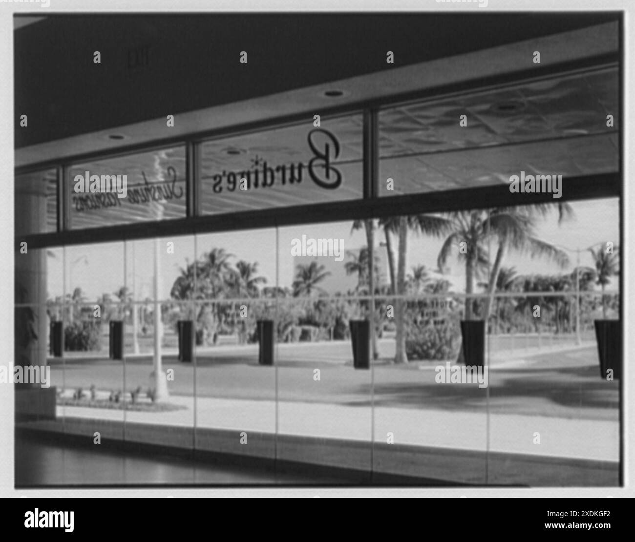 Burdine's department store, business in Miami Beach, Florida. View to ...