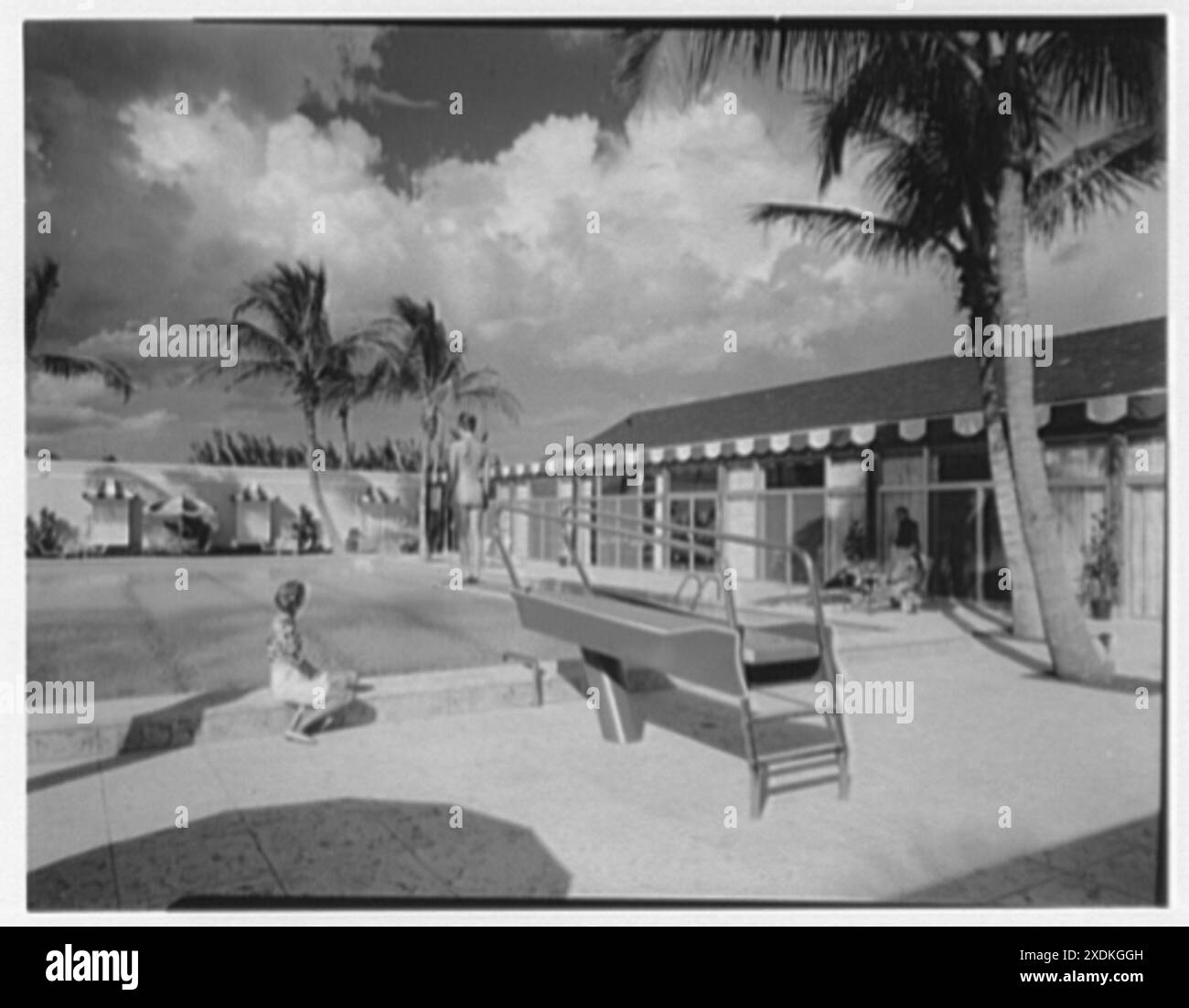 Port Royal Beach Club. Pool to diving board. Gottscho-Schleisner ...