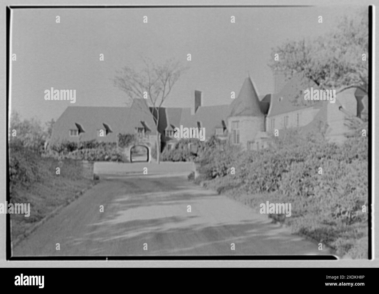 Rush Sturges, residence in Wakefield, Rhode Island. Entrance, from ...