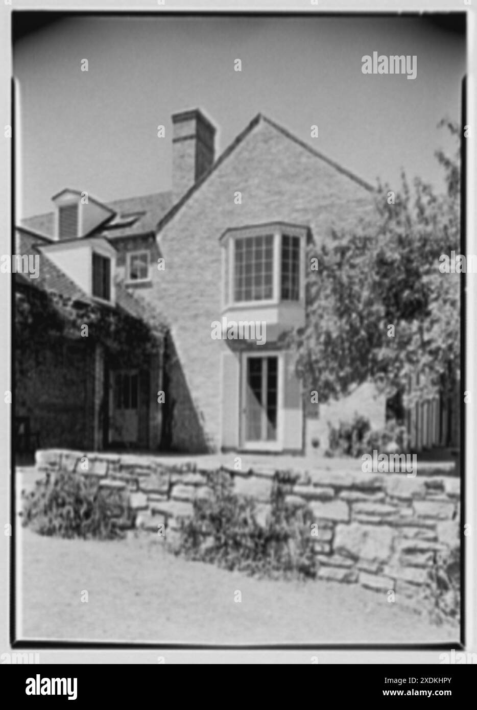 Gerald F. Warburg, residence in Brookville, Long Island. Gable and bay ...