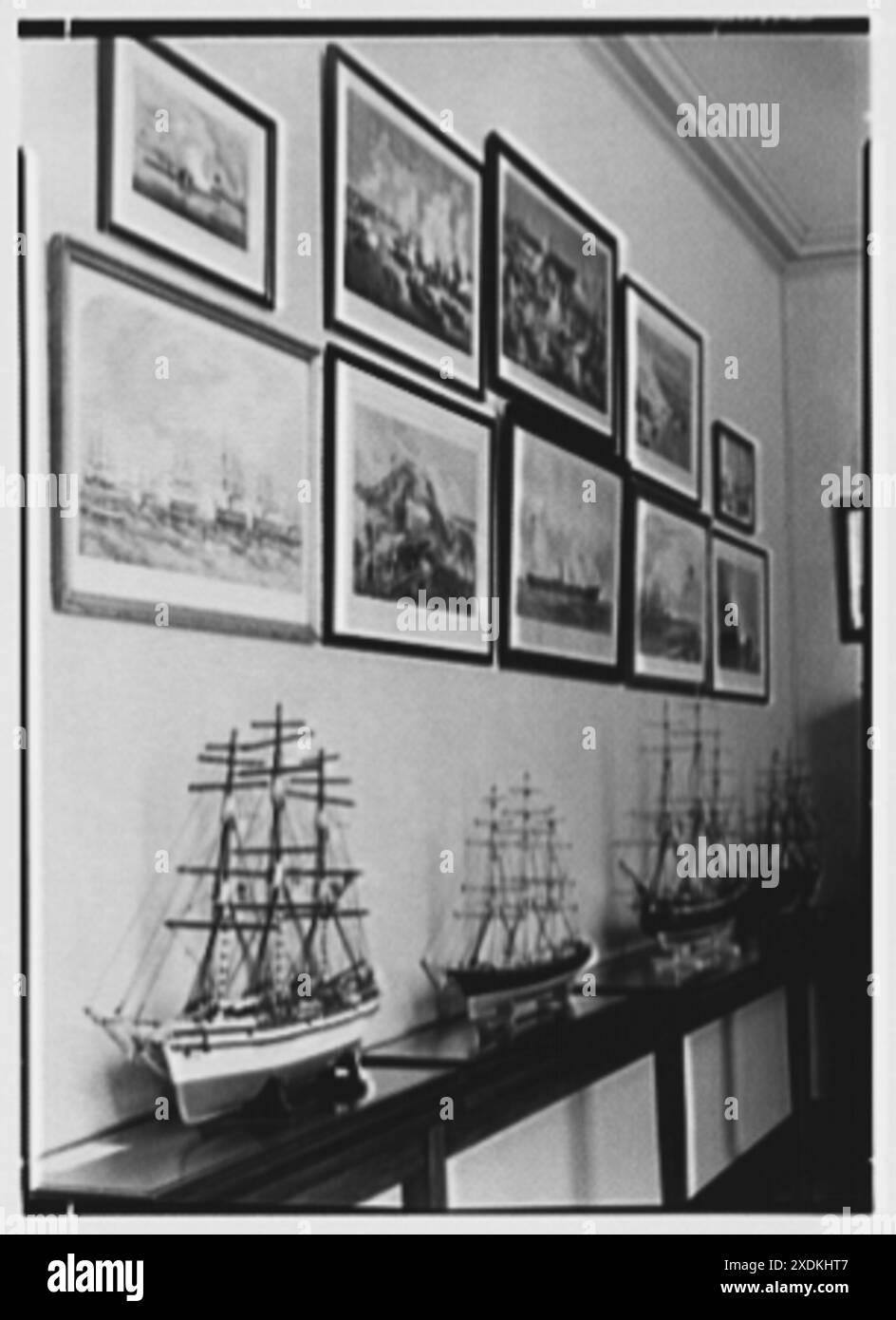 Franklin Delano Roosevelt Library, Hyde Park, New York. Ship models ...