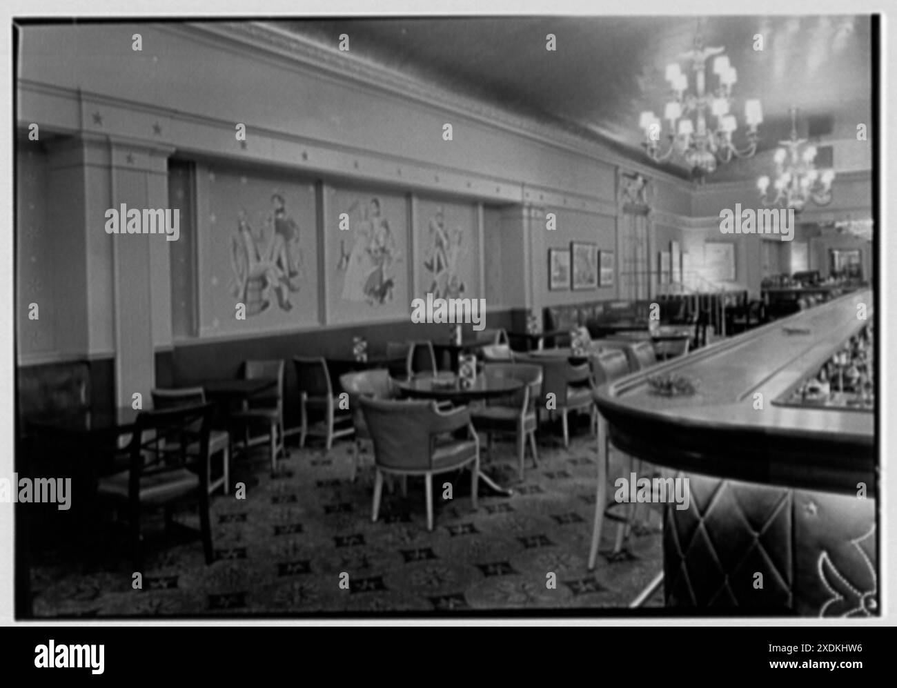 Stouffer Restaurant, E. 42nd St., New York City. Bar, to rear, from ...