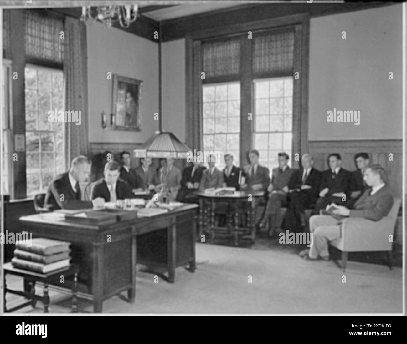 Schools. St. George's School, Mr. Merrick and boys in his office , St ...