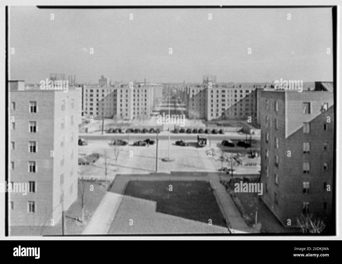 Red Hook Project, Brooklyn, New York. Axis view from roof, 2 p.m ...