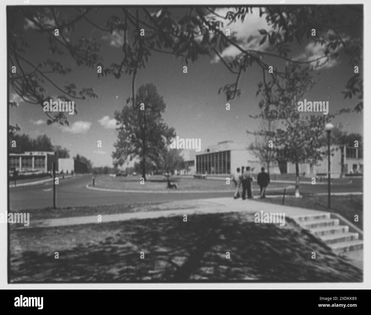 Montclair State College, Montclair, New Jersey. Wide campus view of ...