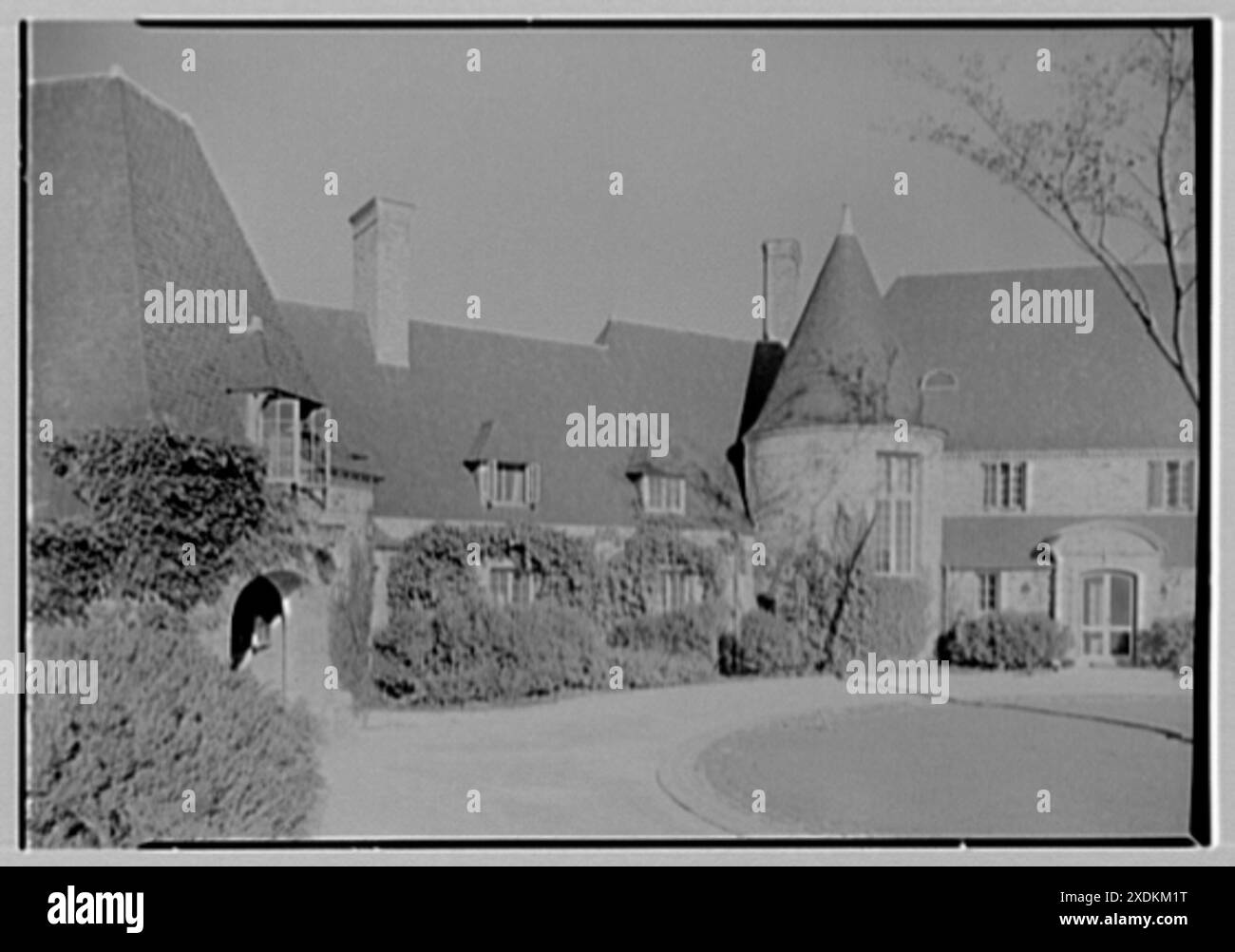 Rush Sturges, residence in Wakefield, Rhode Island. Entrance facade ...