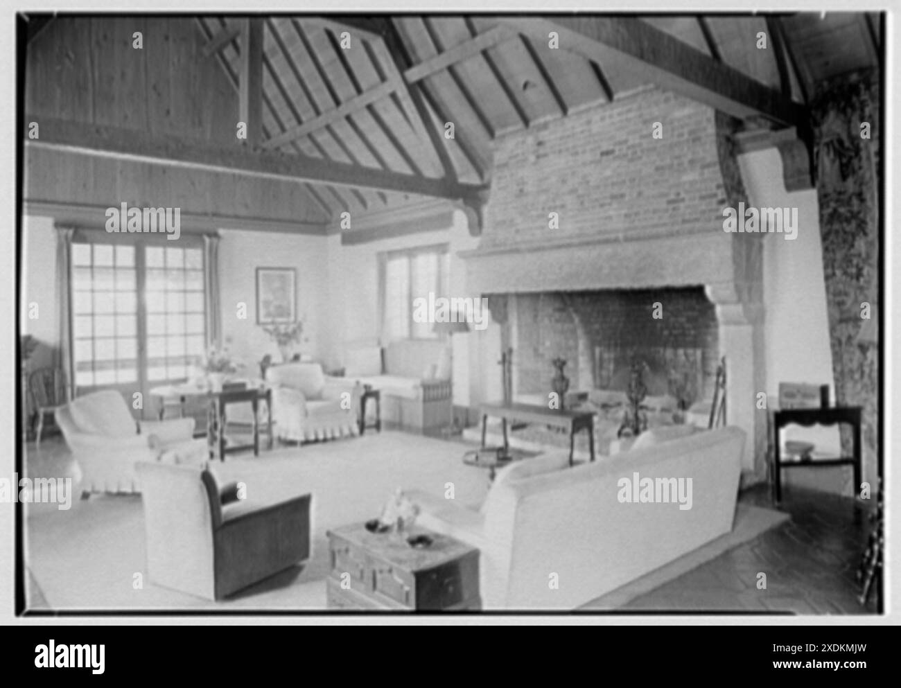 Rush Sturges, residence in Wakefield, Rhode Island. Living room ...