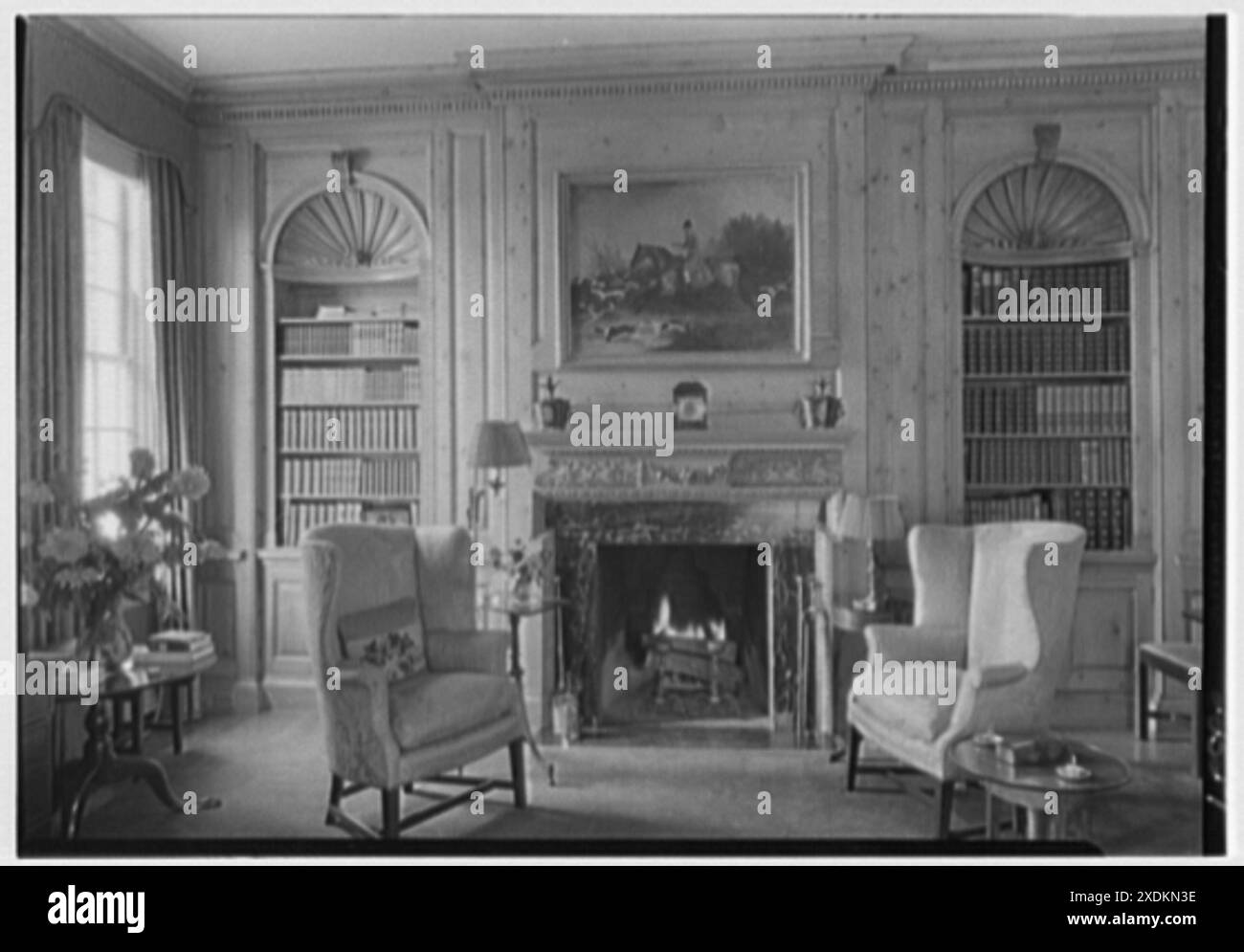 Mrs. Edwin Gould, residence in Oyster Bay, Long Island. Library, to ...