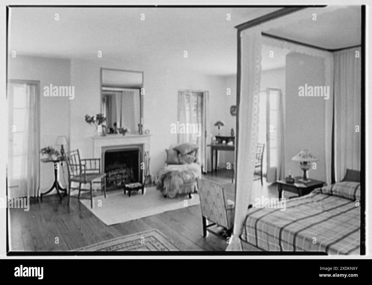Gerald F. Warburg, residence in Brookville, Long Island. Master bedroom ...