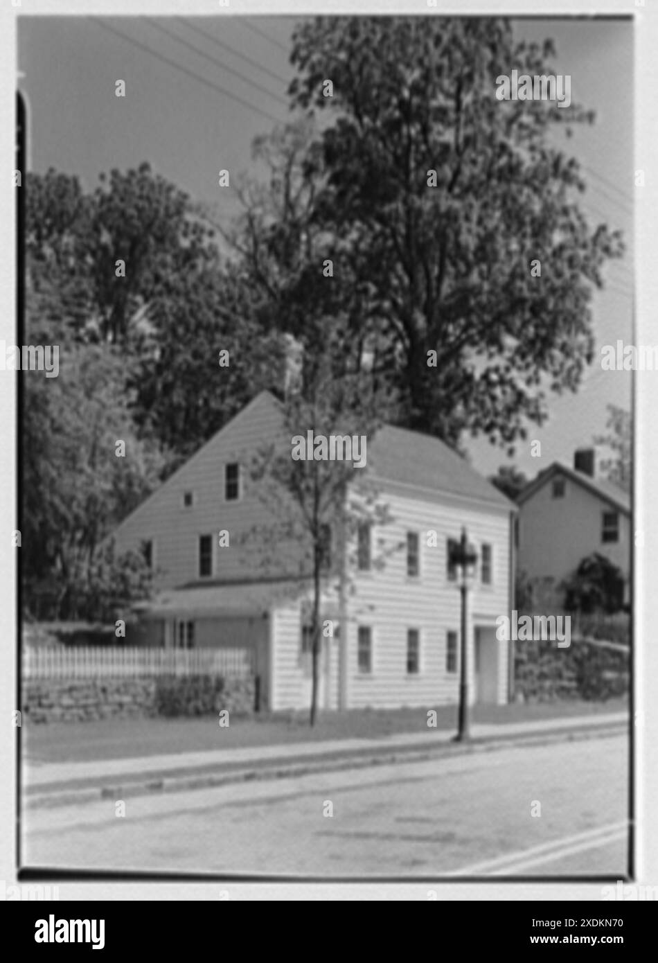 Stony Brook, Long Island. White salt box house. Gottscho-Schleisner ...
