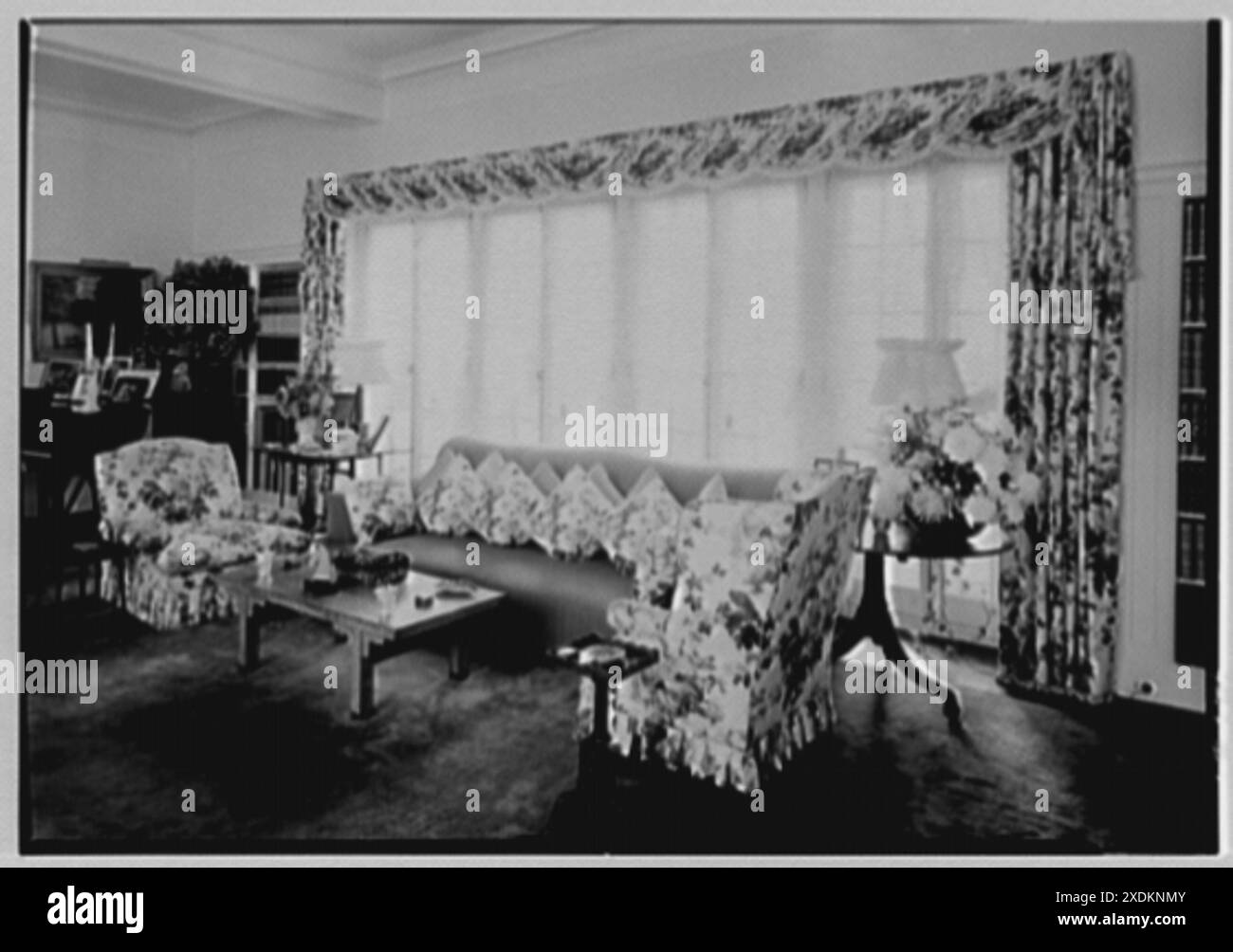 William S. Paley, residence in Manhasset, Long Island. Living room ...