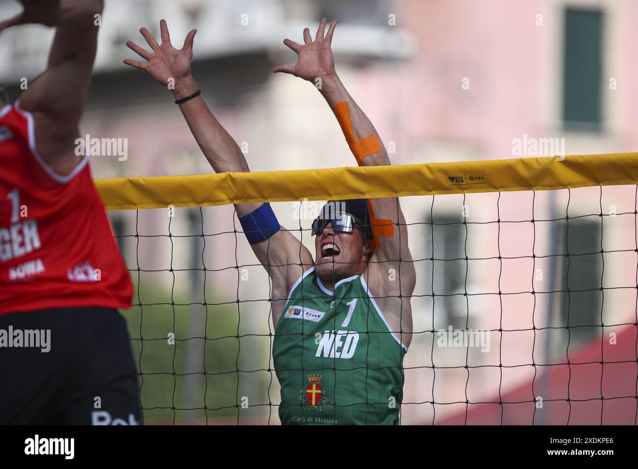 Mees Sengers (NED) in action during World Beach Pro Tour, Beach Volley ...