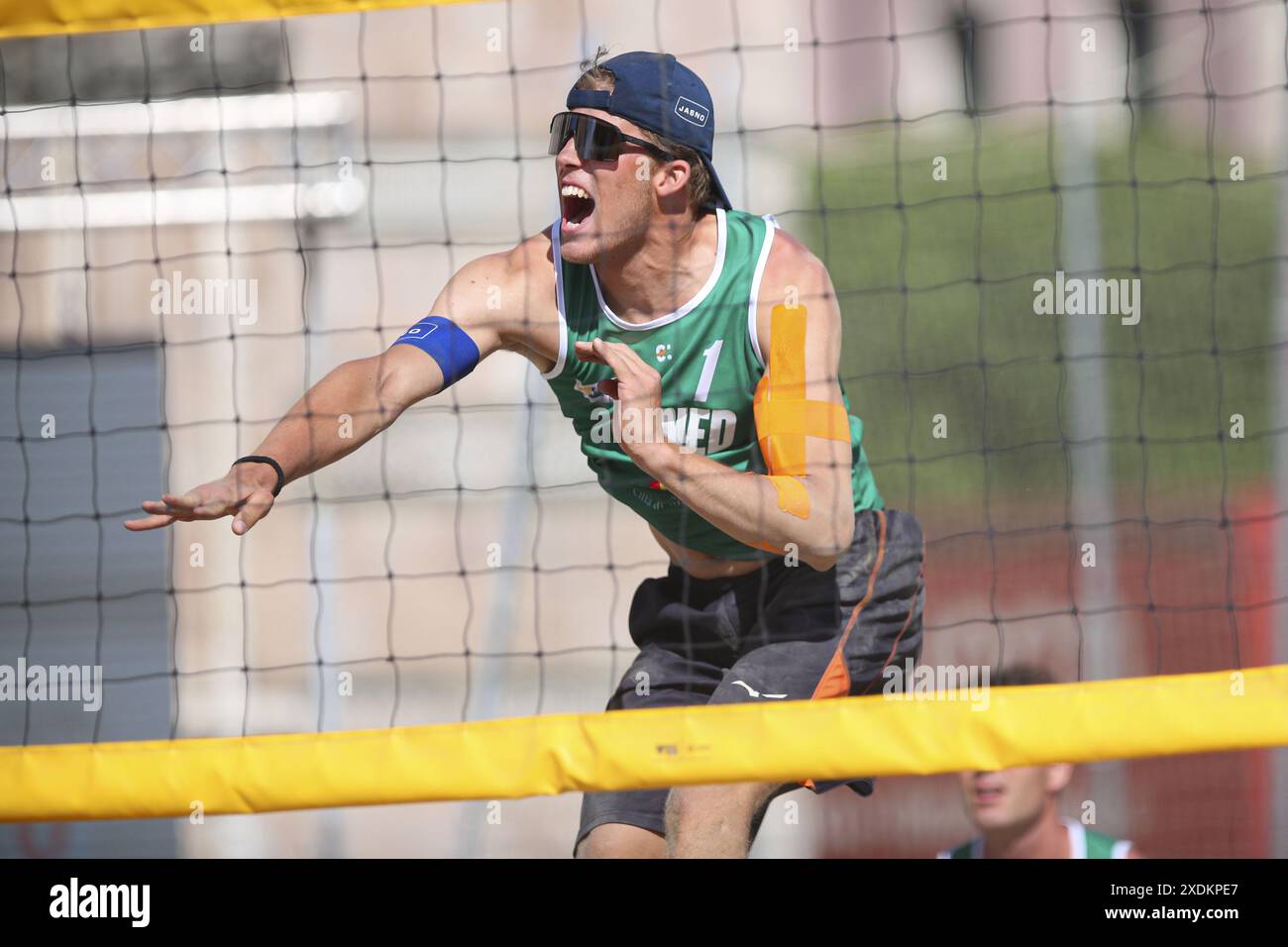 Mees Sengers (NED) in action during World Beach Pro Tour, Beach Volley ...