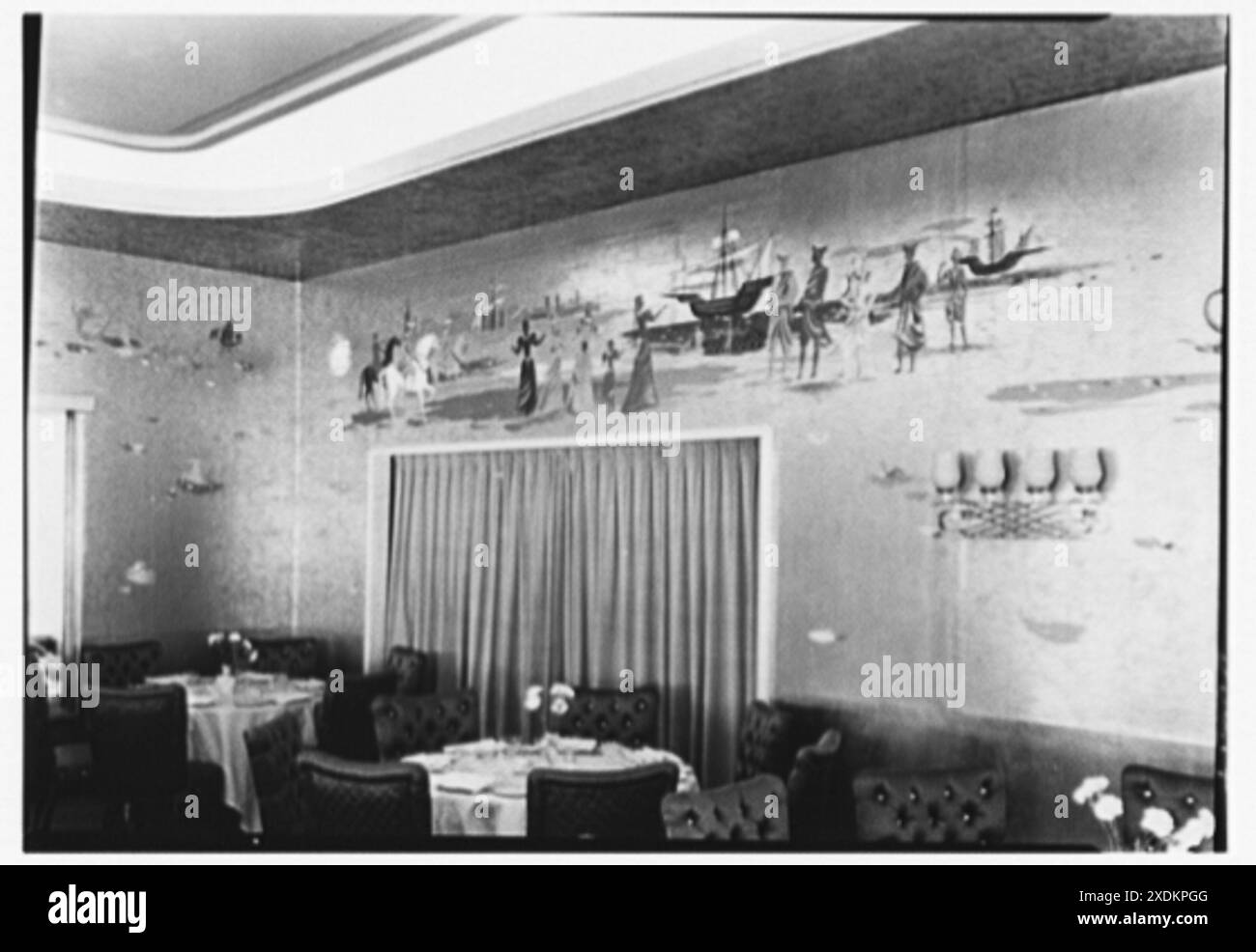 World's Fair, Italian Line restaurant, Italian Building. Detail in ...