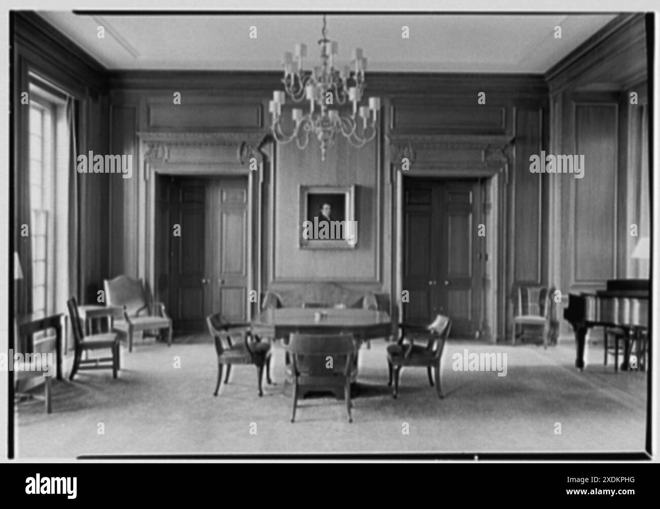 Dining hall entrance Black and White Stock Photos & Images - Alamy
