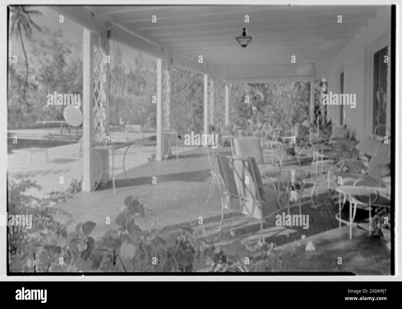 Jay O'Brien, residence at 990 Adam Rd., Palm Beach, Florida. Porch ...