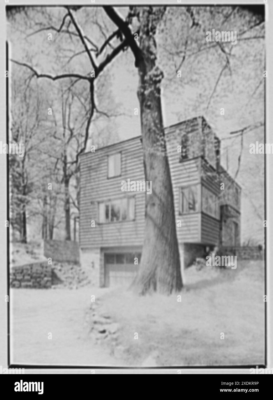 Jesse Oser, residence in Elkins Park, Pennsylvania. East exterior ...