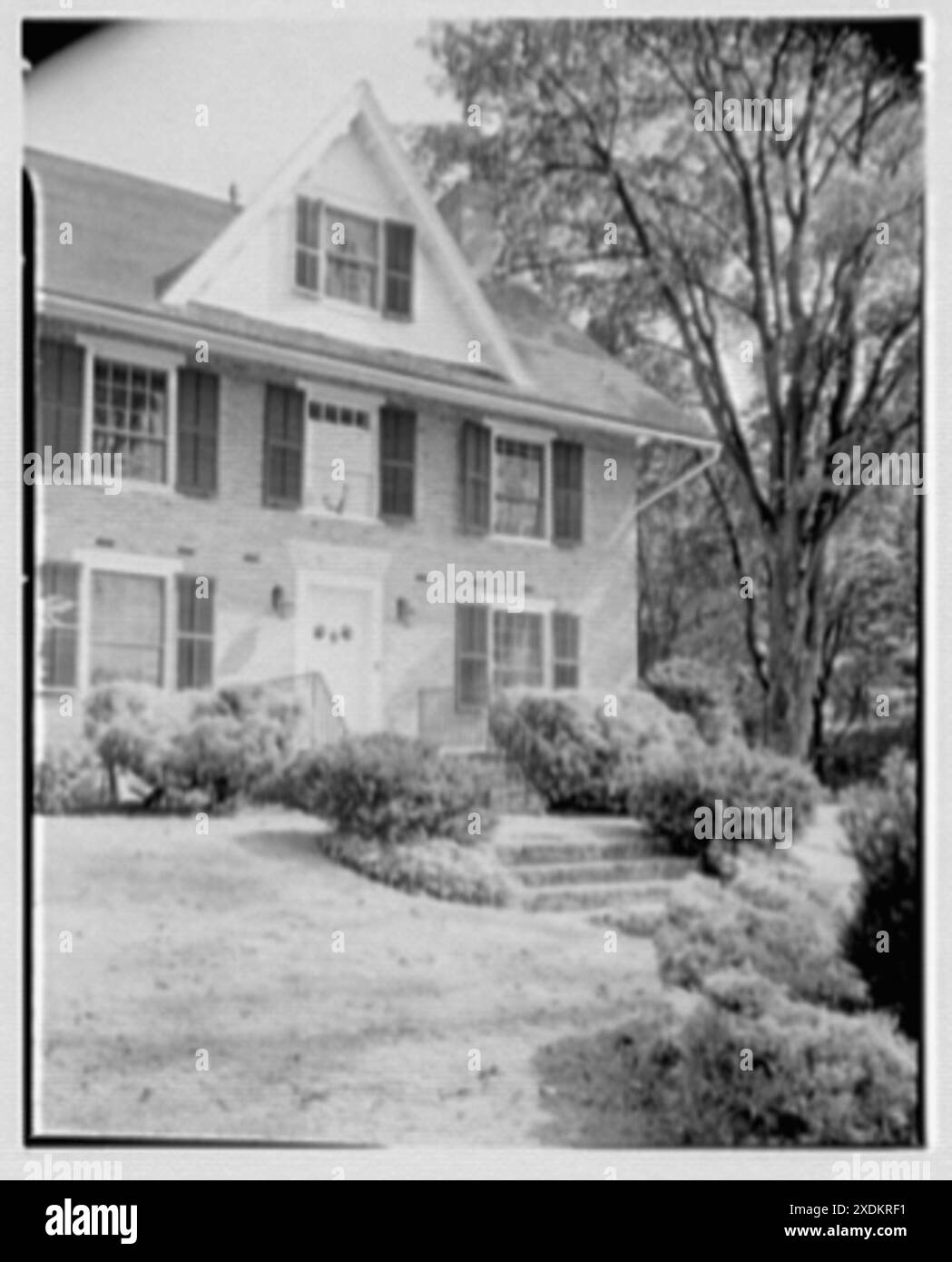 Jay Te Winburn, residence, Sharon House. Entrance gable. Gottscho ...