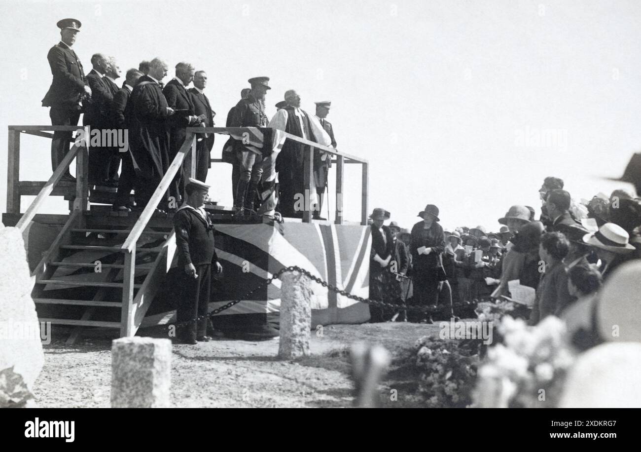 The Prince of Wales, the later King Edward VIII, alongside a bishop ...