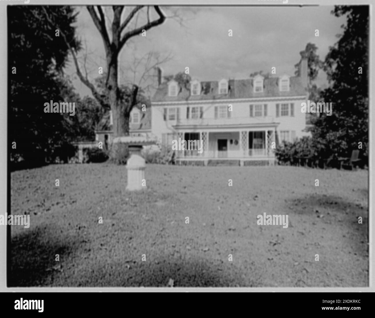 John Tyler, Sherwood Forest, residence in Virginia. General view from ...