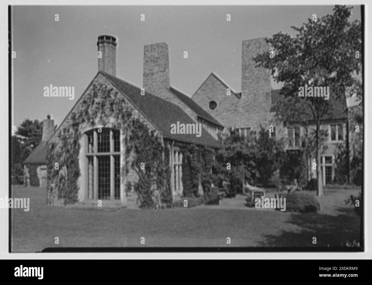 Mrs R. Boyer Miller, residence in Wenham, Massachusetts. West terrace ...