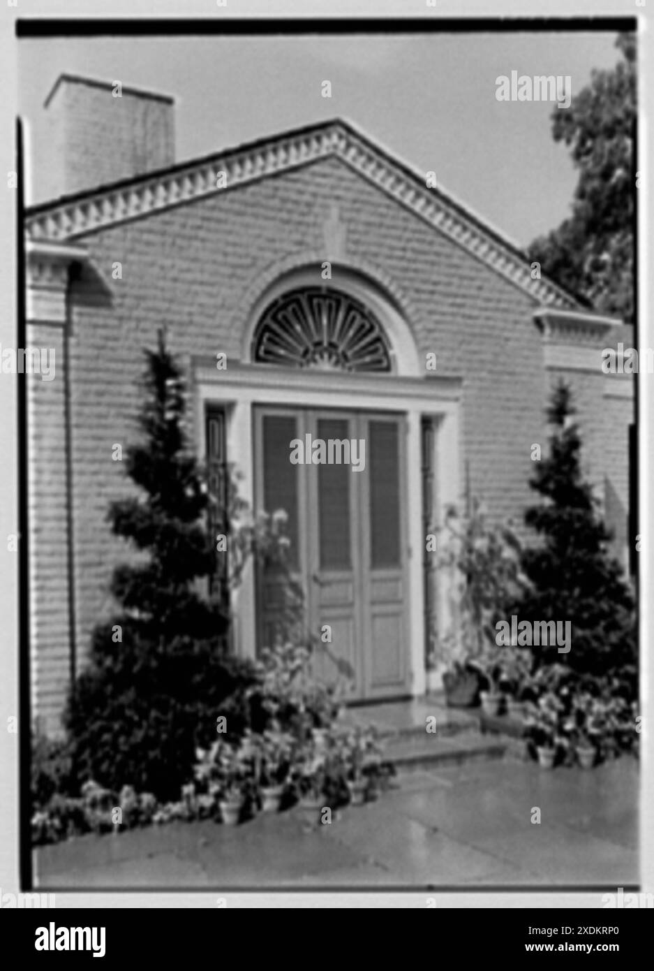 S.A. Mitchell, residence in Locust Valley, Long Island. Entrance detail ...