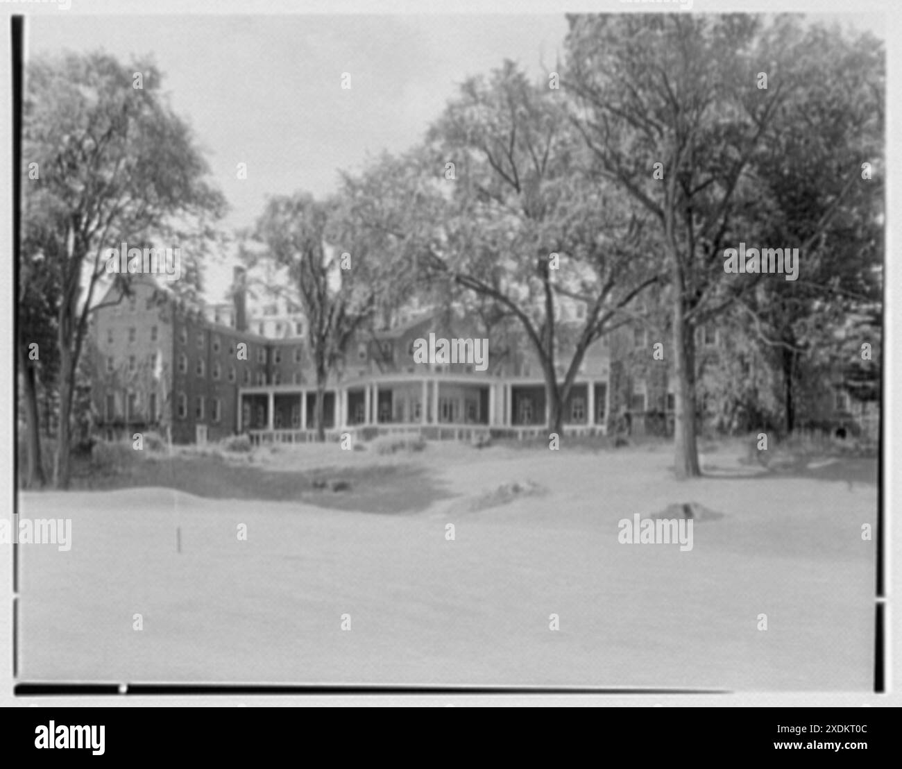 Hotel Otesaga, Cooperstown, New York. Lake facade from 18th hole ...