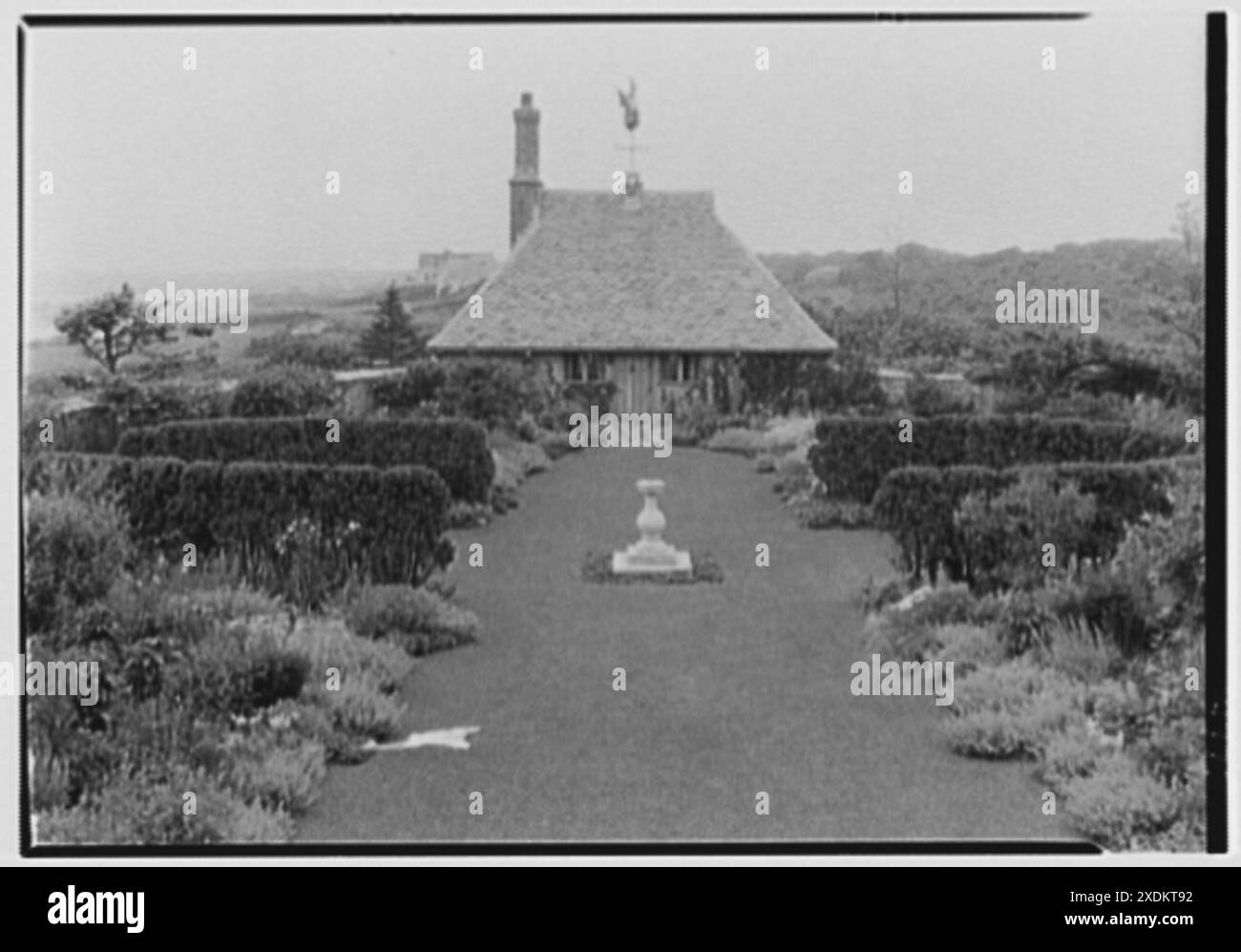 John Russell Pope, residence in Newport, Rhode Island. View from upper ...