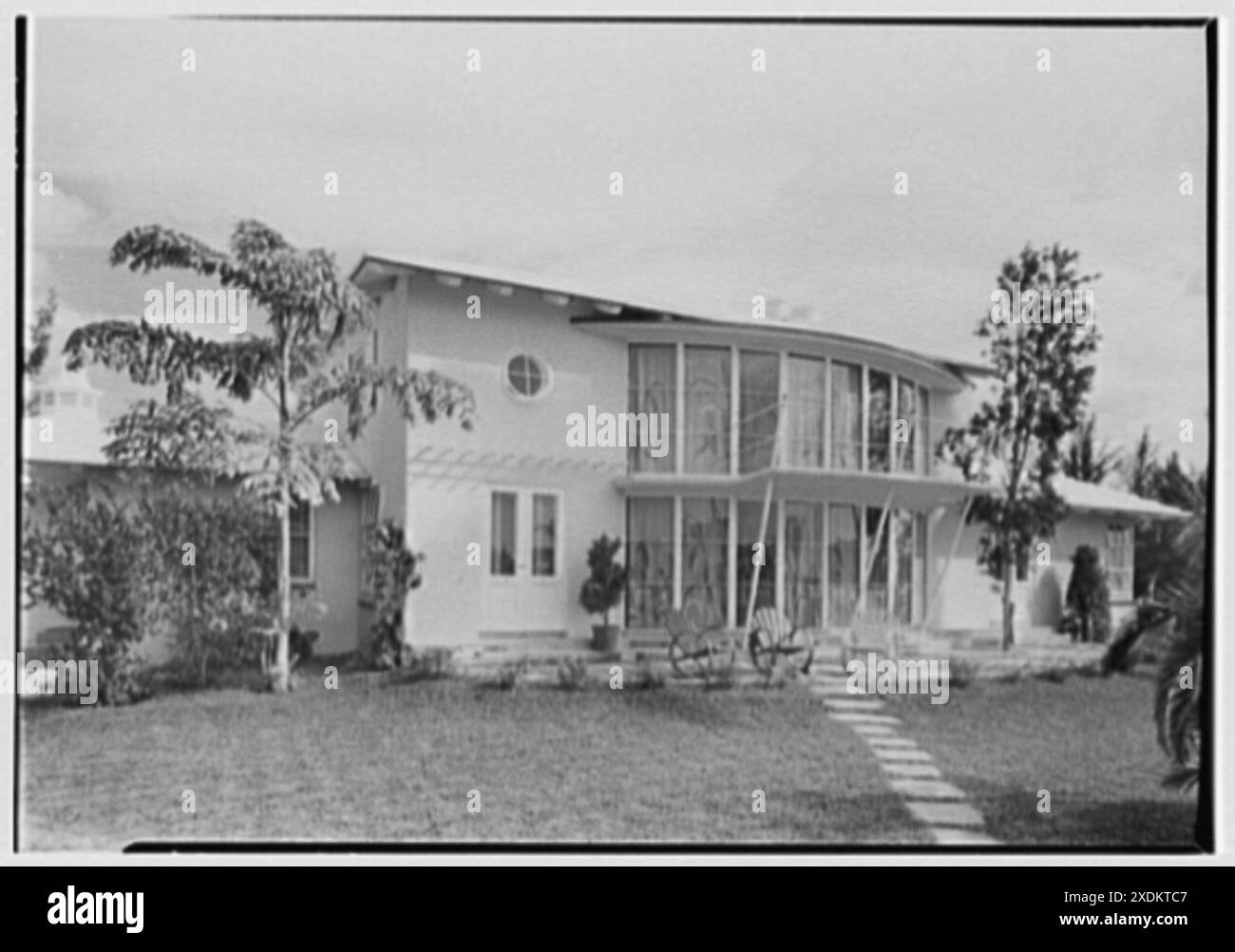 J. Edward Rowe, residence in Fort Lauderdale, Florida. Rear facade ...