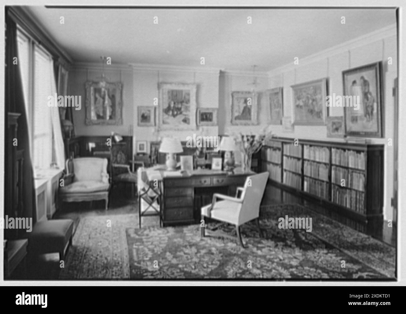 Chester Dale, residence at 20 E. 79th St., New York City. Library, to ...