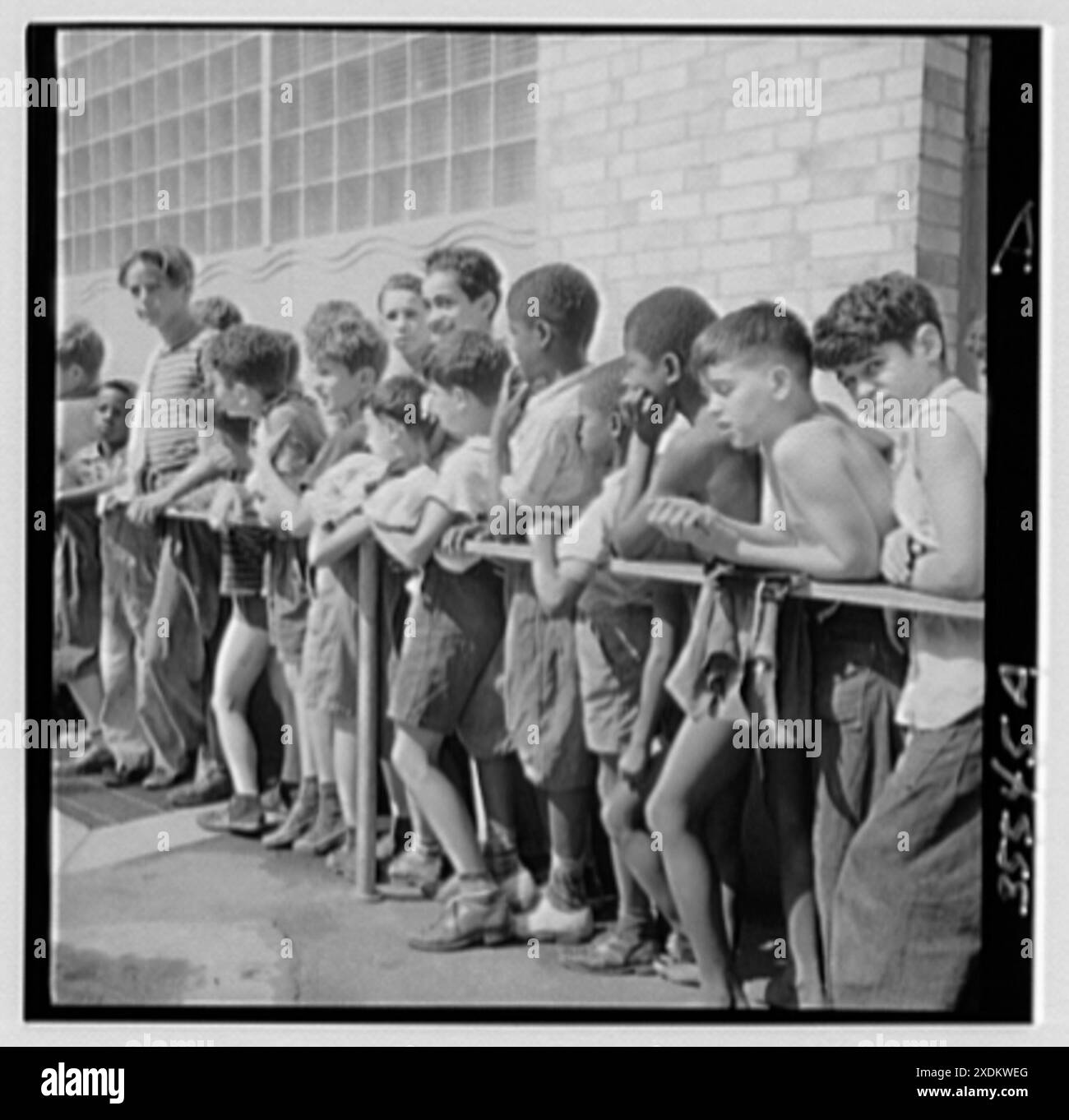 Betsy Head Play Center. Detail of boys' line. Gottscho-Schleisner ...