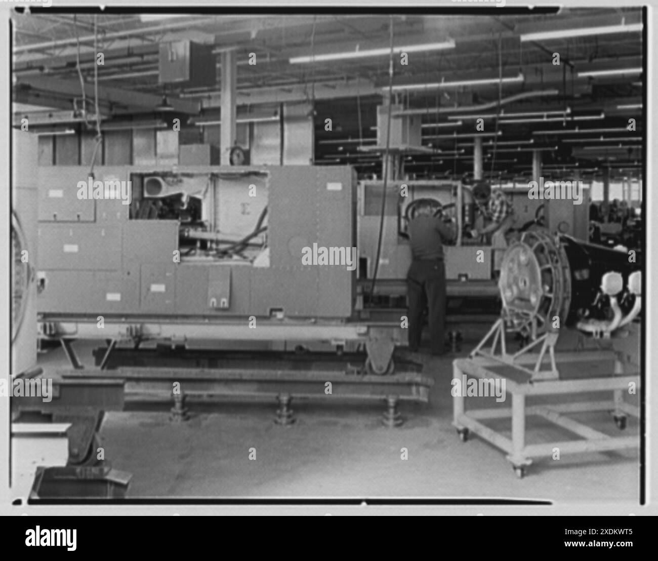 Interior of aircraft hangar Black and White Stock Photos & Images - Alamy